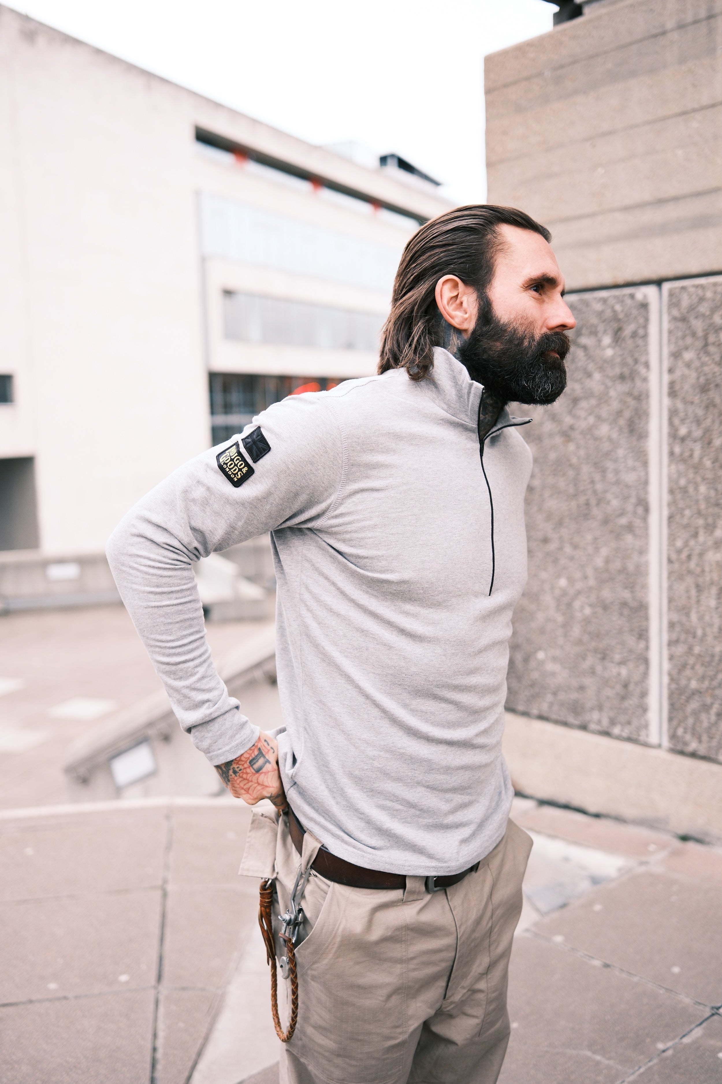 Stealth Zip Top - Grey mix – Indigo and Goods