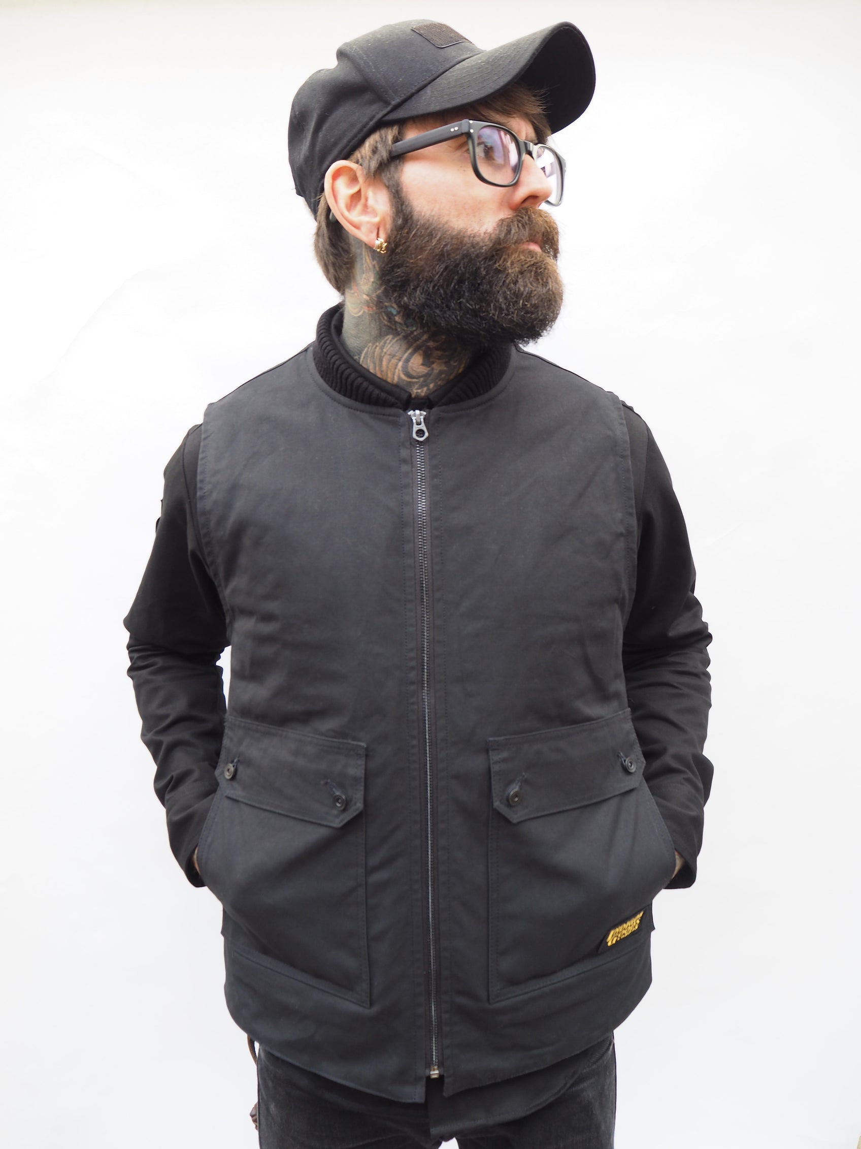 Stealth Zip Gilet - Bullet Cloth Black – Indigo and Goods